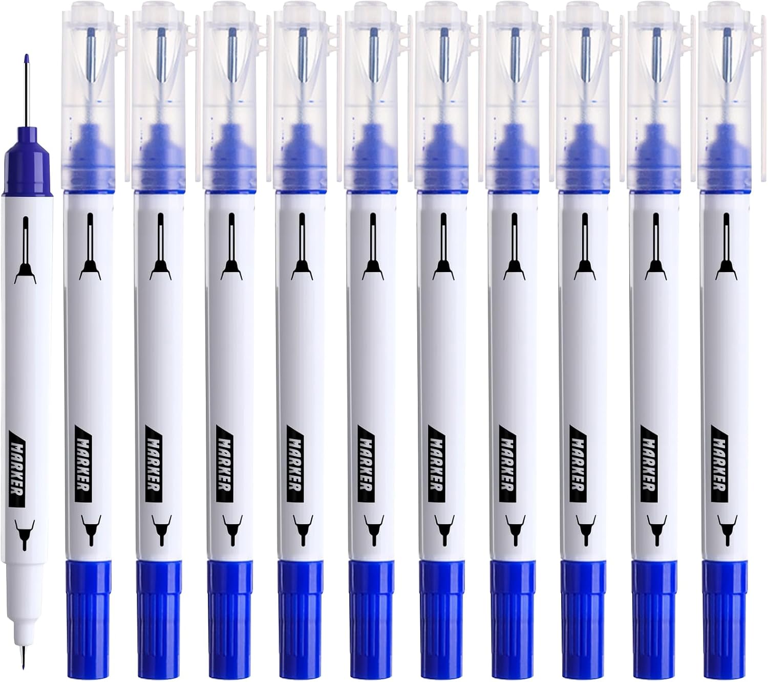 10PC Quick-dry Waterproof Long Nose Marker, Long Head Deep Hole Marker ...