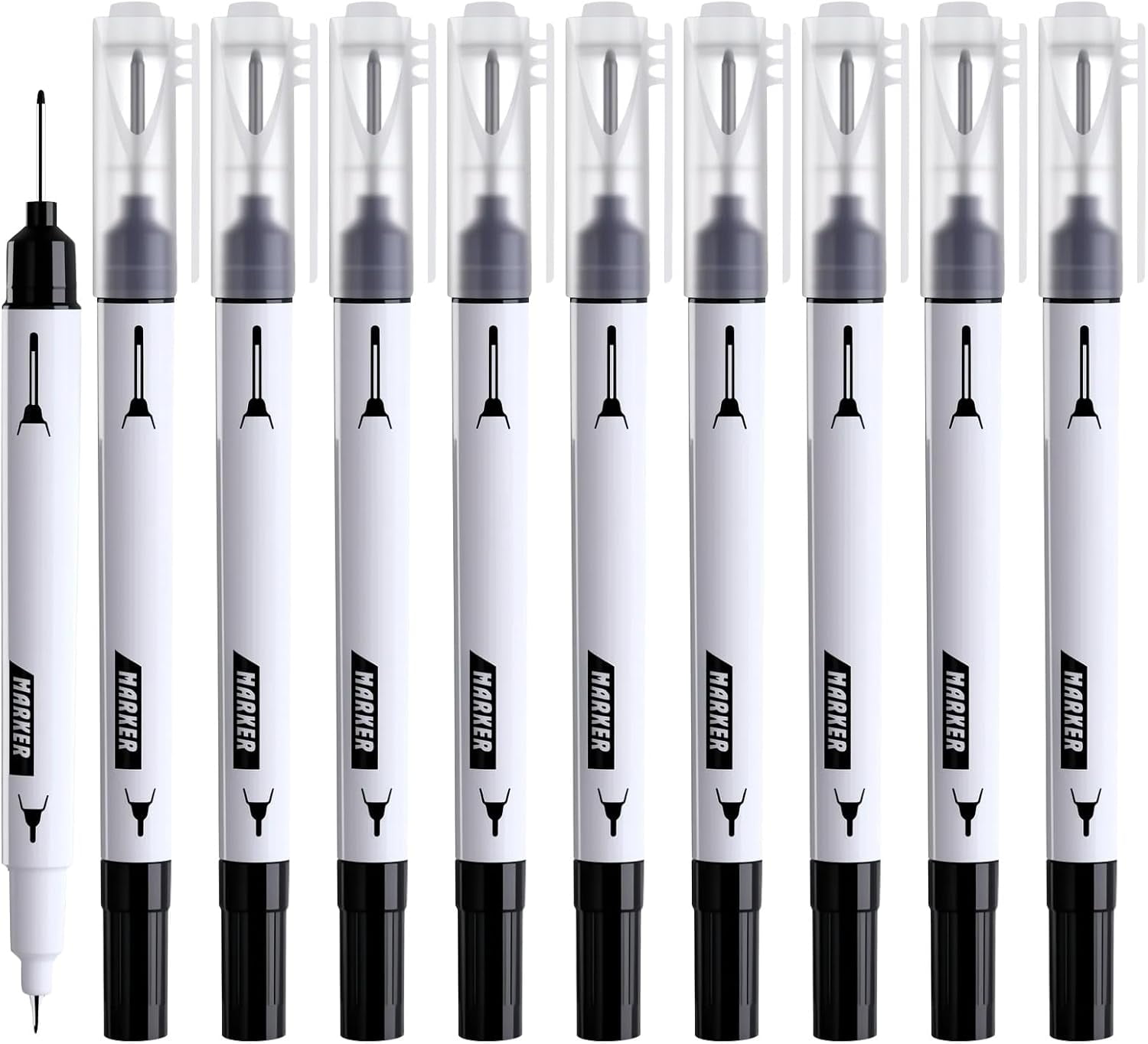 10PC Quick-dry Waterproof Long Nose Marker, Long Head Deep Hole Marker ...