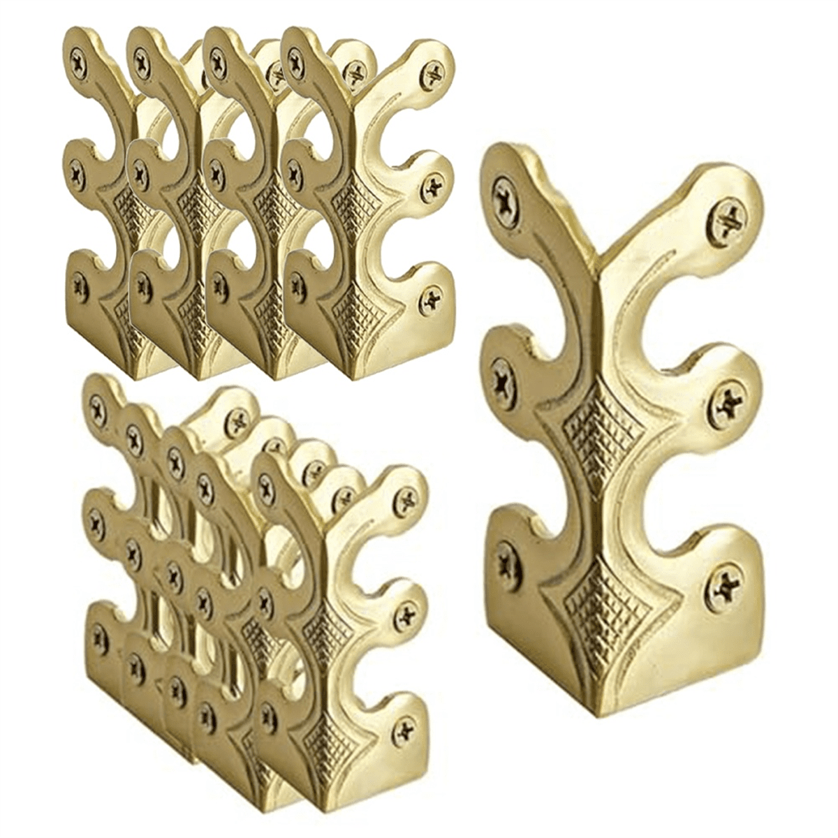 10PC Skiffers Baseboard Corner Protectors,Solid Brass Skirting Board ...