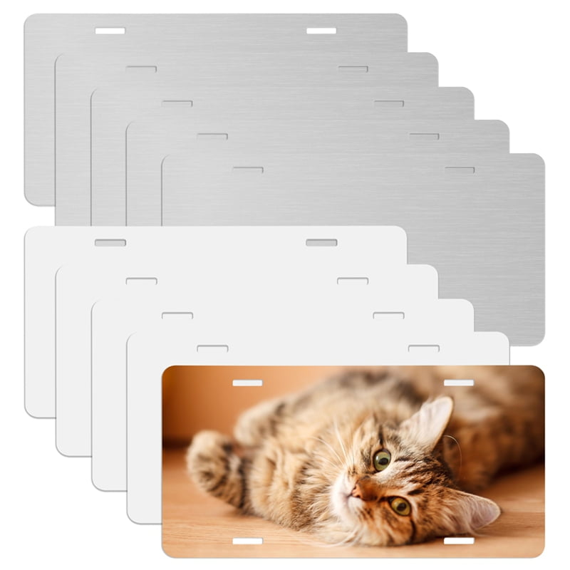 10PC Sublimation License Plates Blank Heat Transfer Plates Diy Picture ...