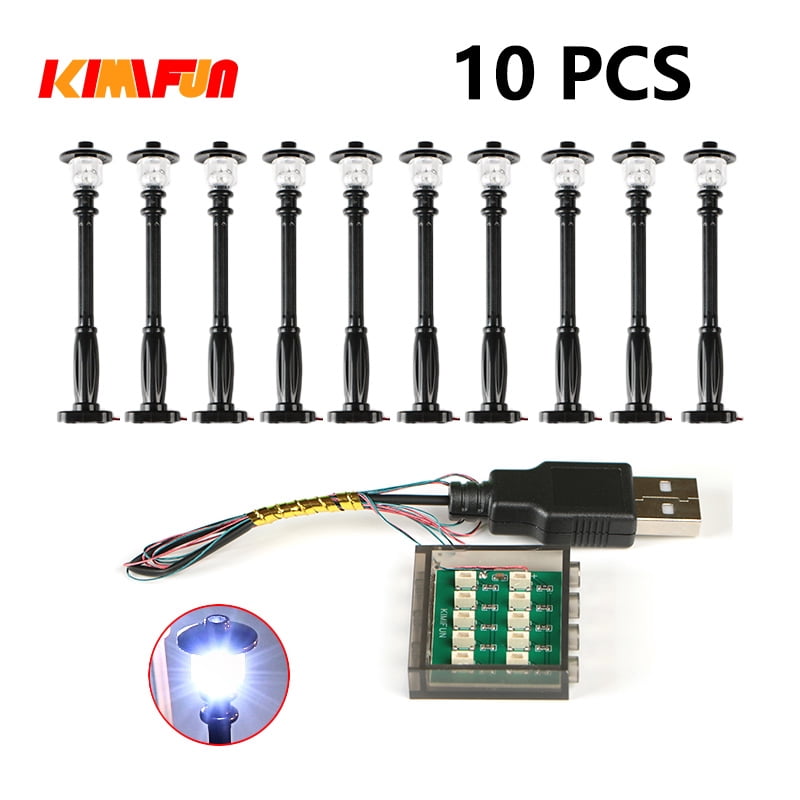 10PCS 0.8mm Pin RGB LED Building Blocks USB Lamp DIY Street Light City ...