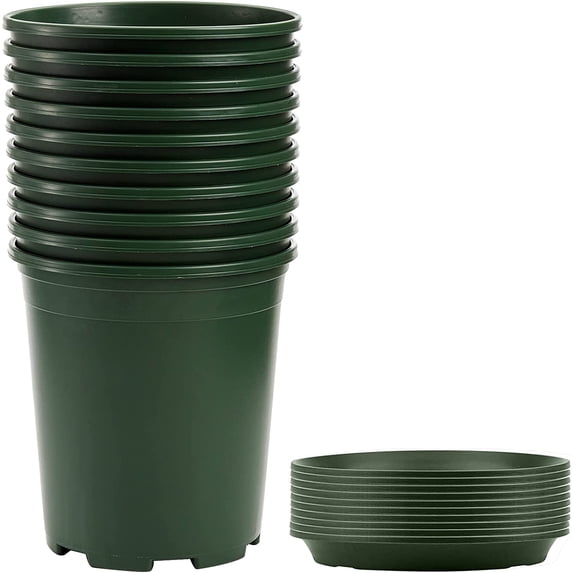 10PCS 1 Gallon Durable Nursery Pot Garden Flower Pots Nursery Plant ...