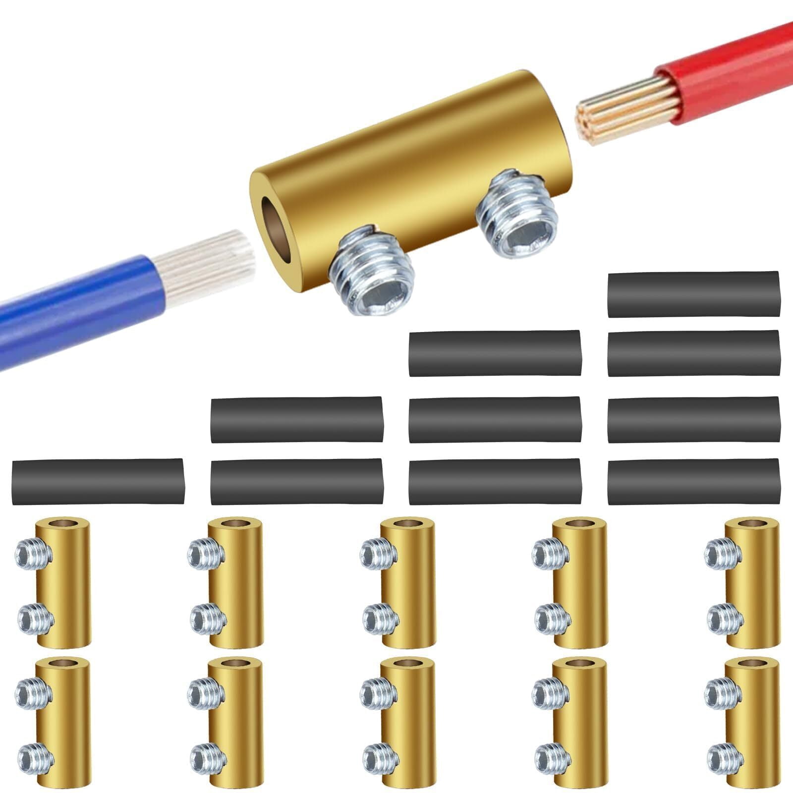 10Pcs 10 AWG Gauge Wire Connector Nut Kit, 60A Quick Wiring Connection ...