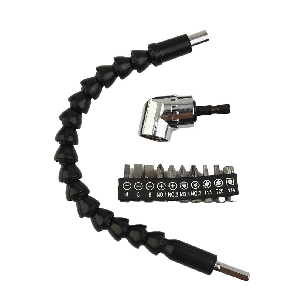 10PCS 105°Angle Drill 295mm Flexible Shaft Bit Kit Extension ...