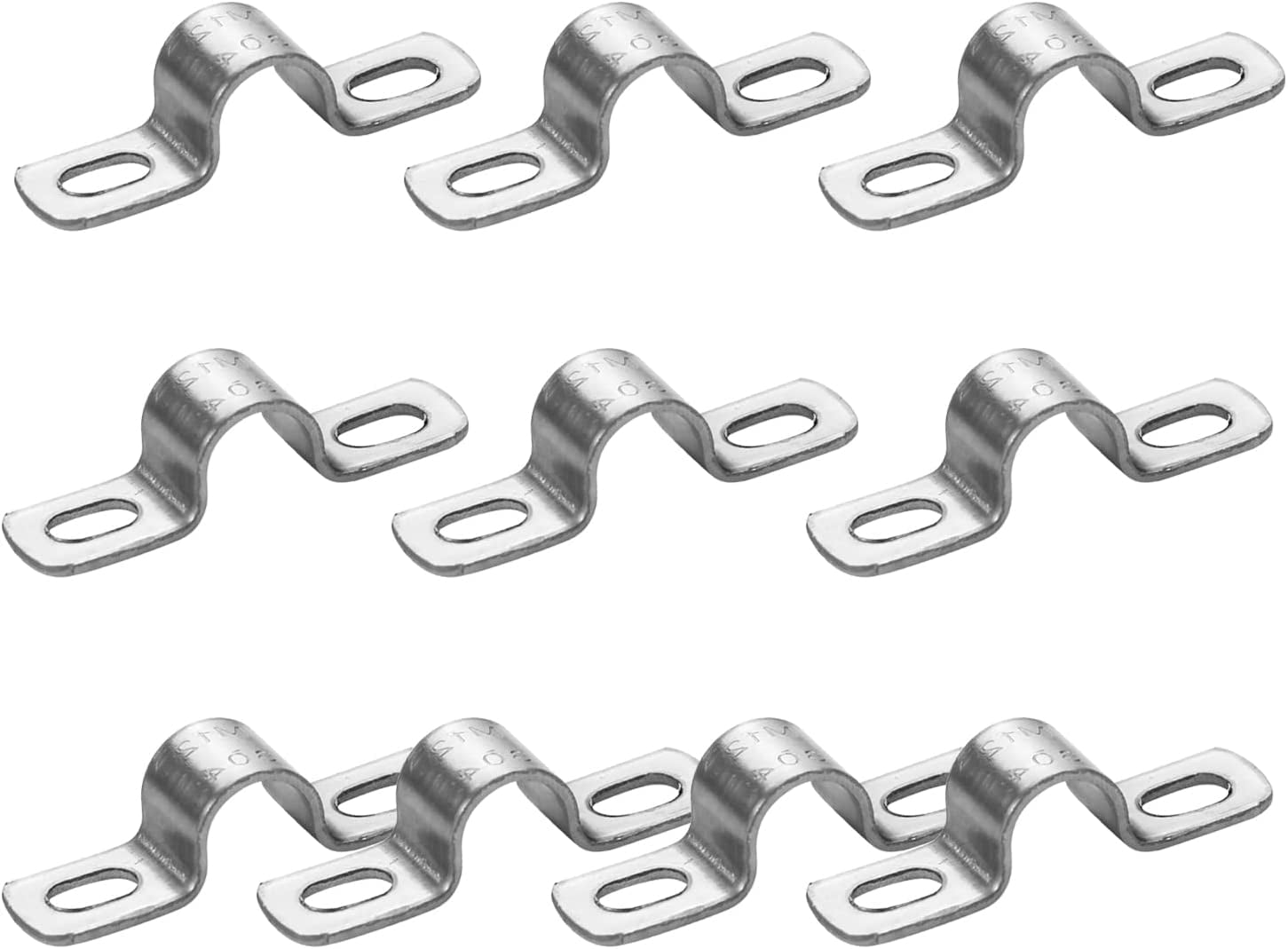 10PCS 12mm 2 Hole Heavy Duty U-Tube Strap Clamp,Stainless Steel-304 ...