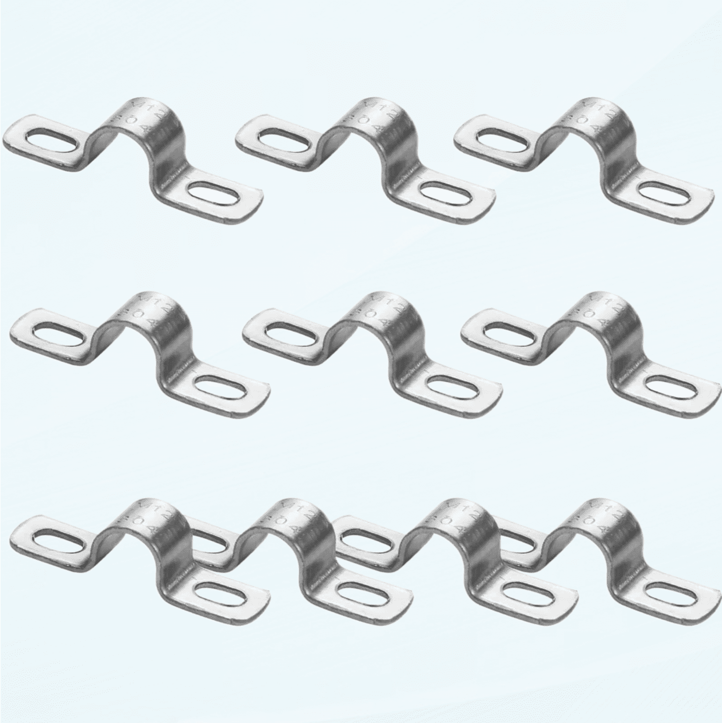 10PCS 12mm 2 Hole Heavy Duty U-Tube Strap Clamp,Stainless Steel-304 ...