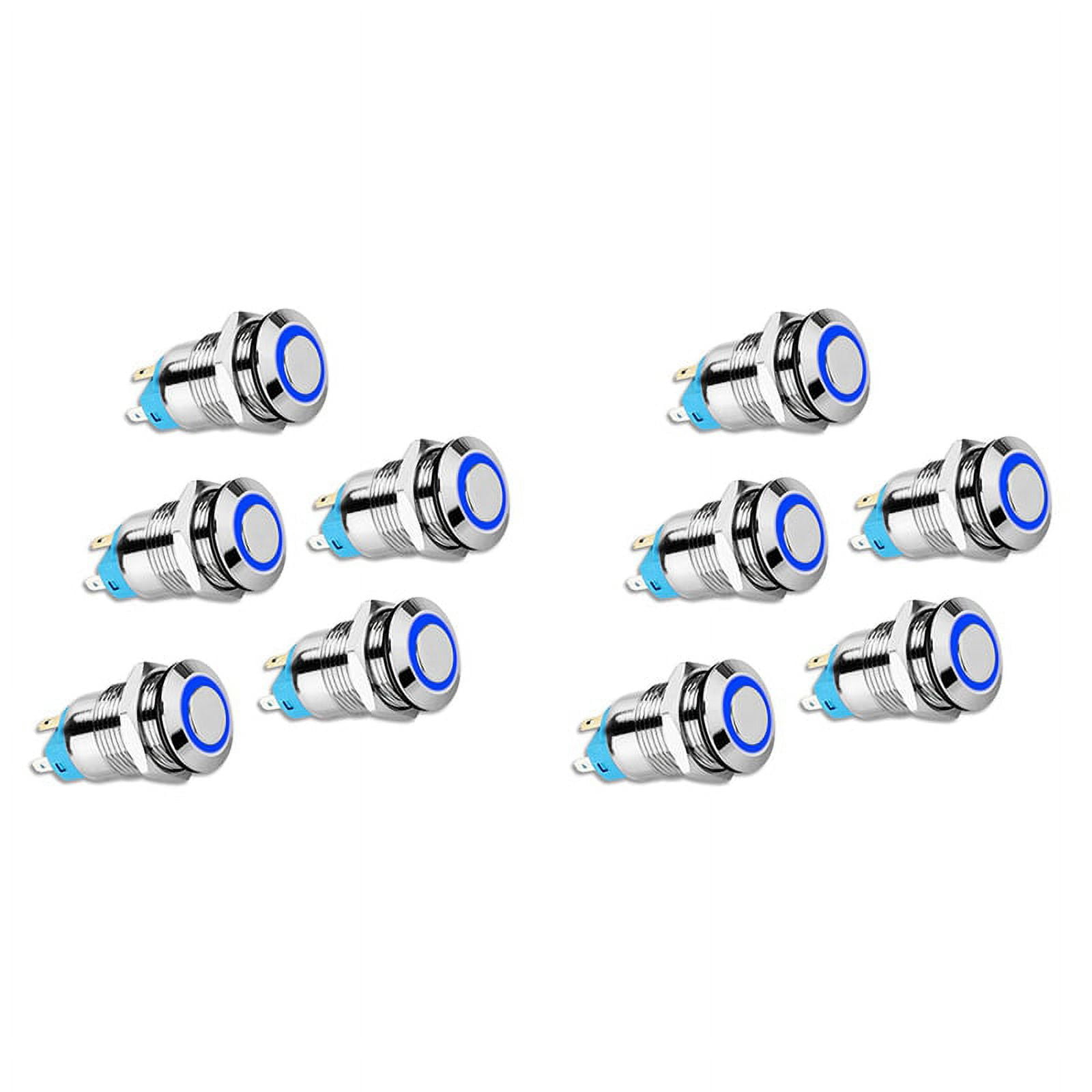 Snap Circuits Buy Starelo 5PCS 12mm Latching LED Push Button Switch ...