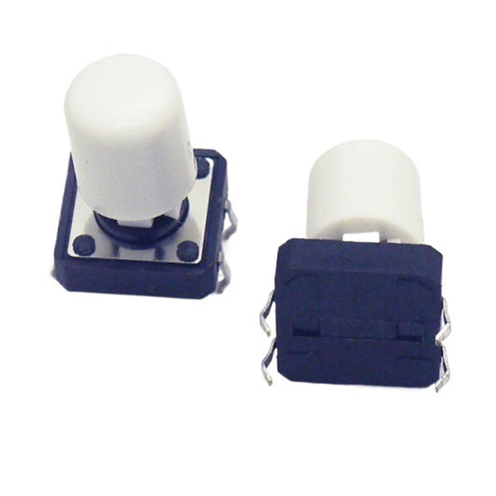 10PCS 12x12x16.8mm With Plastic Caps Momentary Tactile 4PIN SMT DIP ...