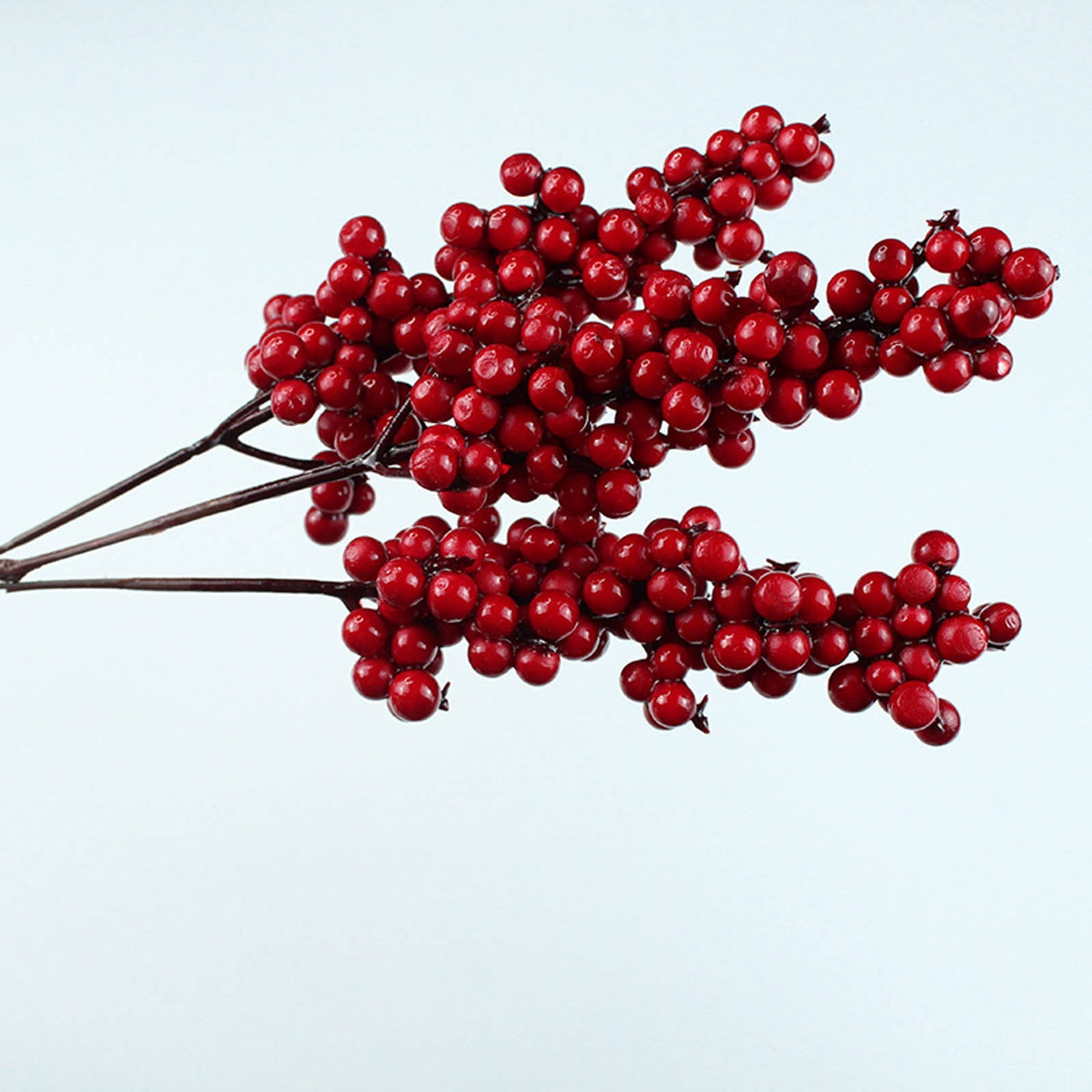 10PCS 16.9IN 7.87IN Red Berry Stems for Christmas Decorations,Red ...