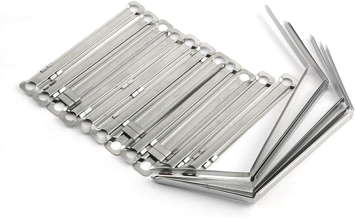 10PCS 2 Holes Document Paper Fasteners Metal Silver Binding Rings ...