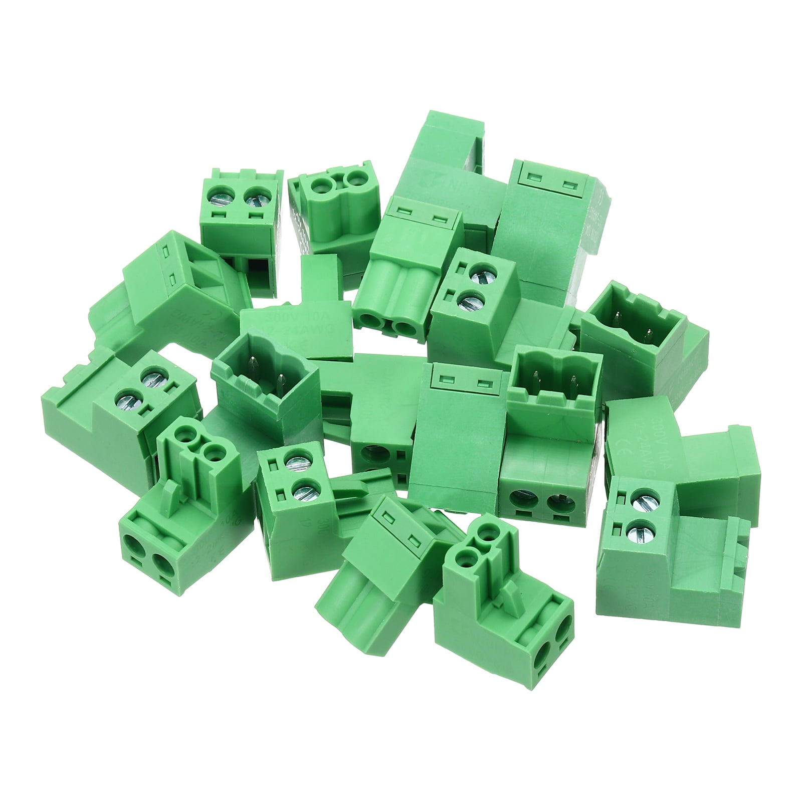 10PCS 2-Pin PCB Mount Screw Terminal Block Connector 5.08mm/0.2inch Pitch - Walmart.com