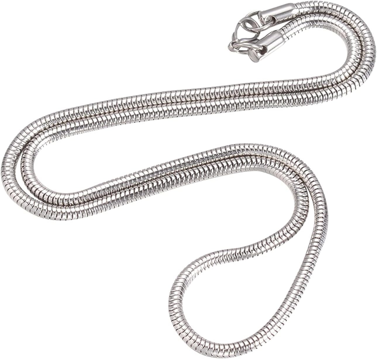 10PCS 20.08 Inches 304 Stainless Steel Chains with Lobster Claw Clasps ...