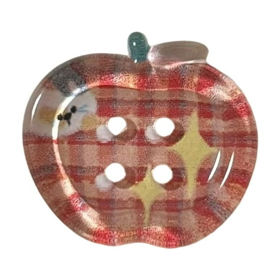 10PCS 20MM Acrylic Button 4 Hole Sewing Button Fruit Shape Button for ...