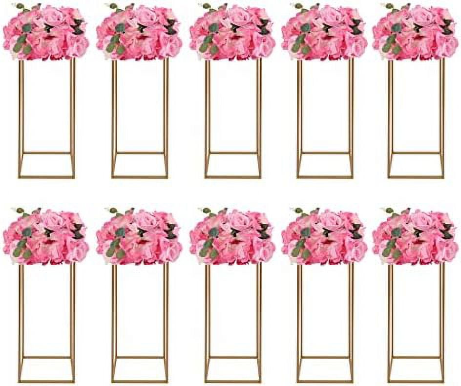 10PCS 23.6 inch Column Vases Wedding Centerpieces for Tables, Gold Tall ...