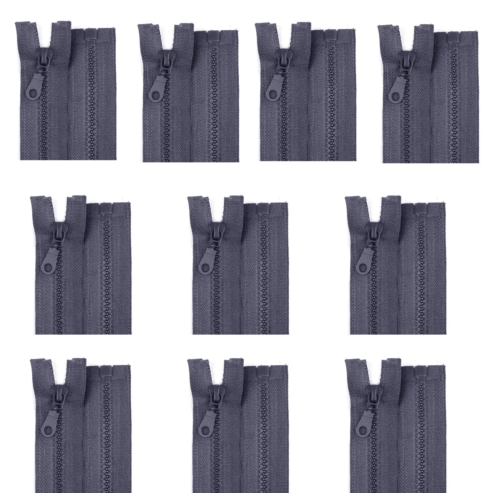 10PCS 27.5Inch/70cm Nylon Zippers Open-end Zips Fasteners for Making ...