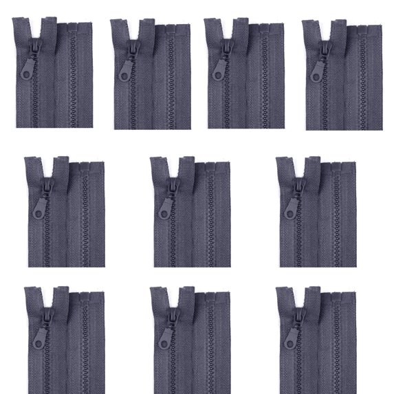 10PCS 27.5Inch/70cm Nylon Zippers Open-end Zips Fasteners for Making ...