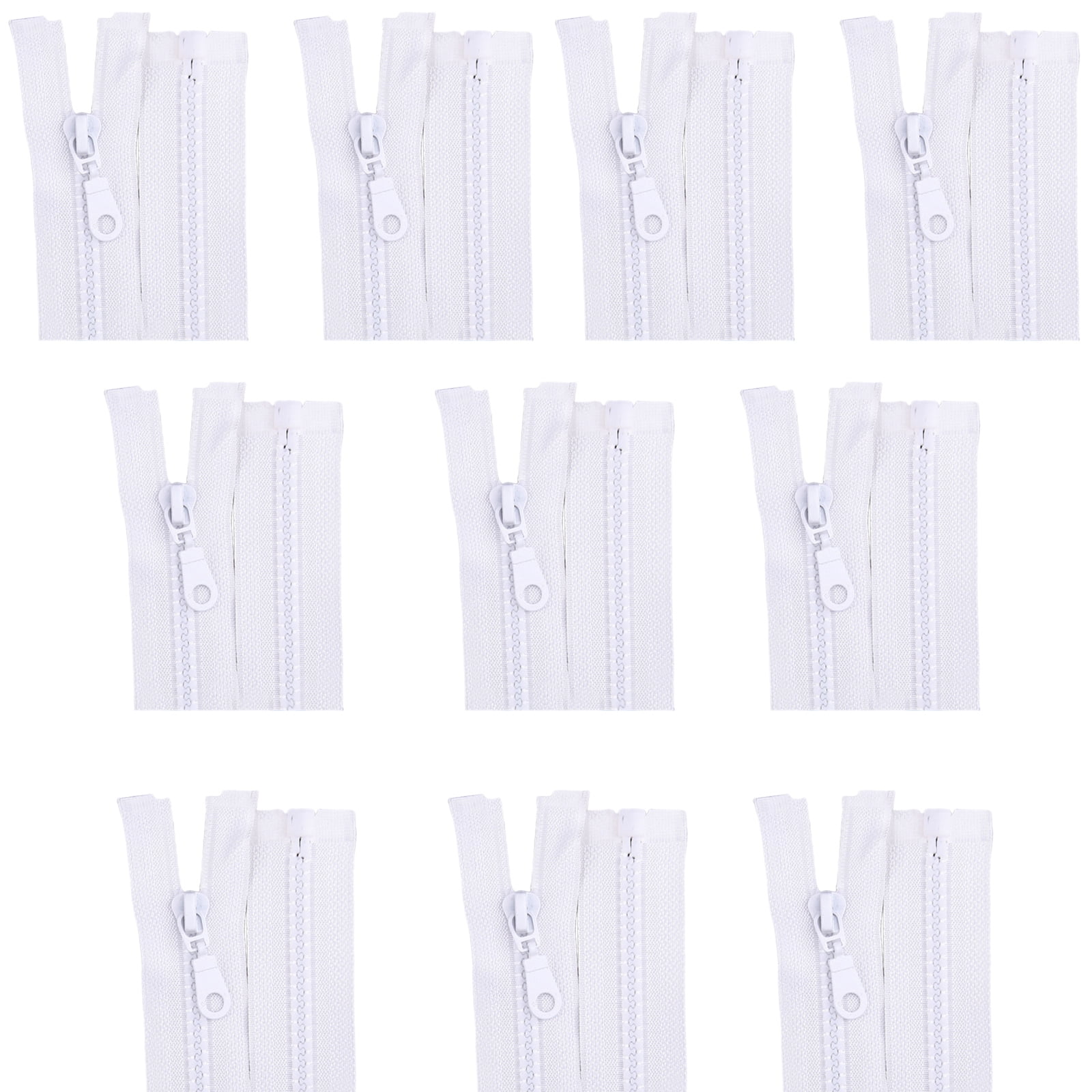 10PCS 27.5Inch/70cm Nylon Zippers Open-end Zips Fasteners for Making ...