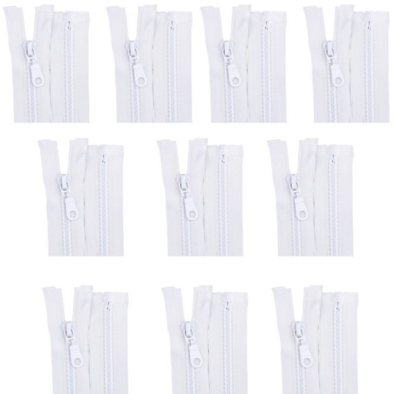 10PCS 27.5Inch/70cm Nylon Zippers Open-end Zips Fasteners for Making ...
