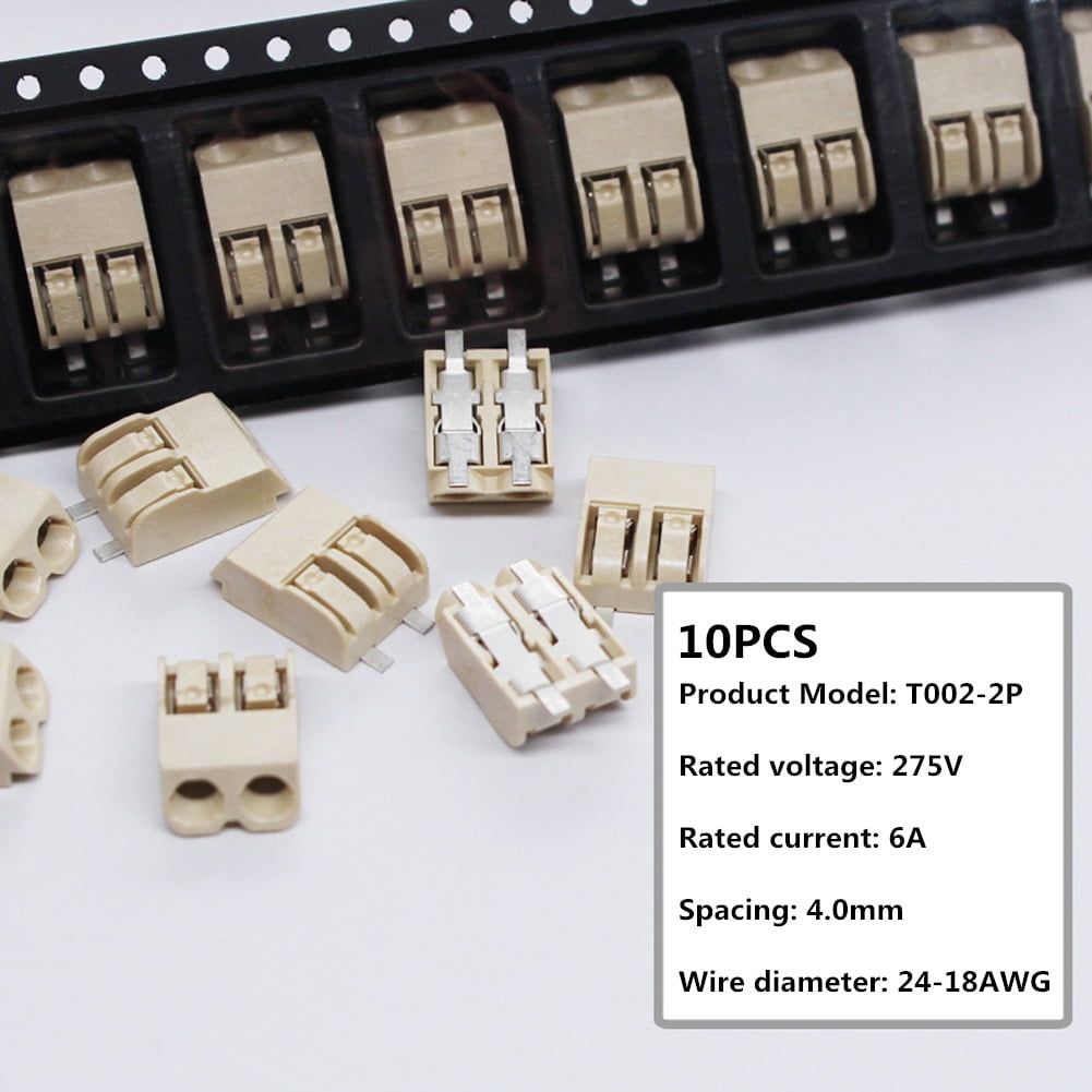 10PCS 275V 6A 2060 SMT 4.0mm Pitch Reflow 270 Degree LED Lighting SMD ...