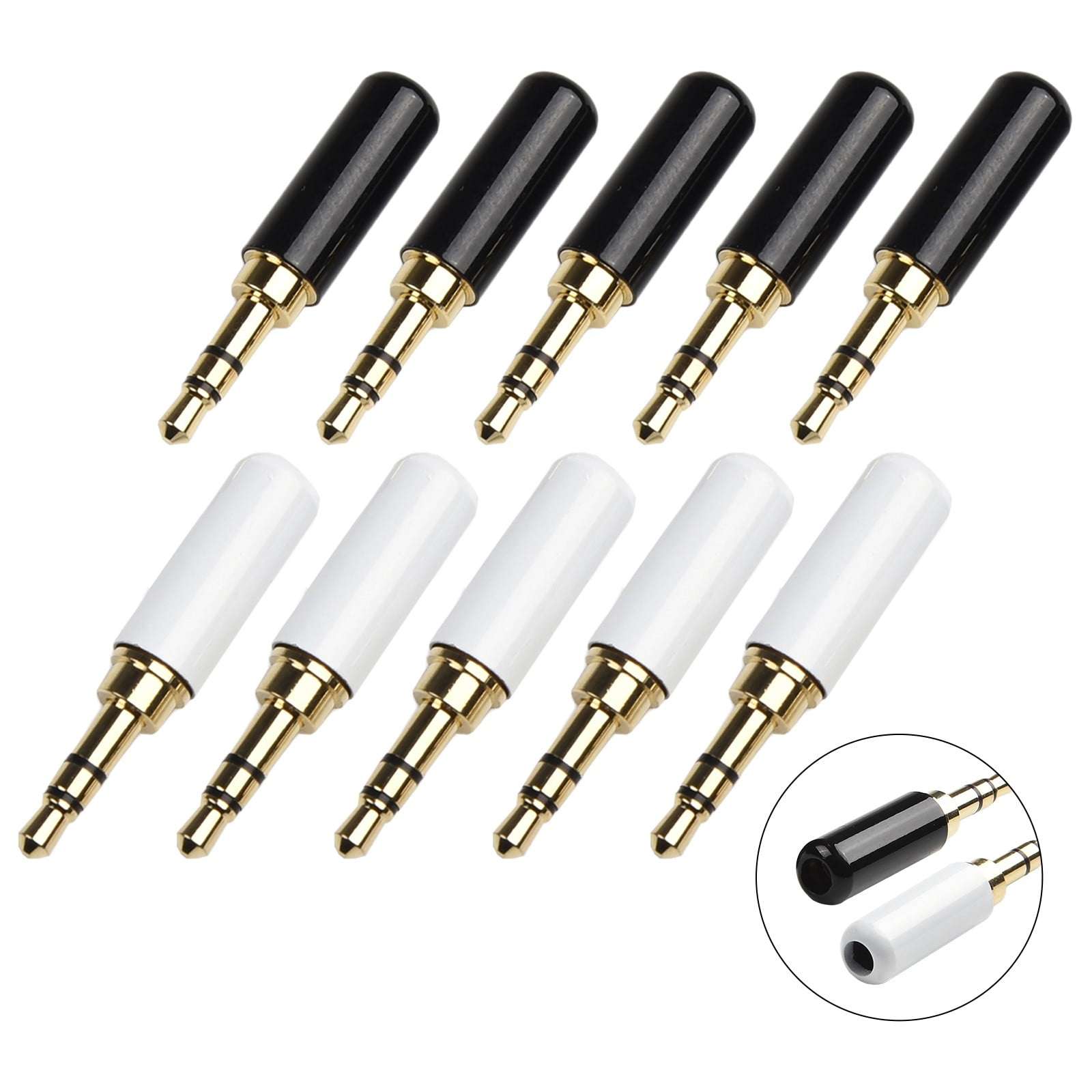 10PCS 3.5MM Audio Connector 3 Poles Headphone J a Male Repair Adapter ...