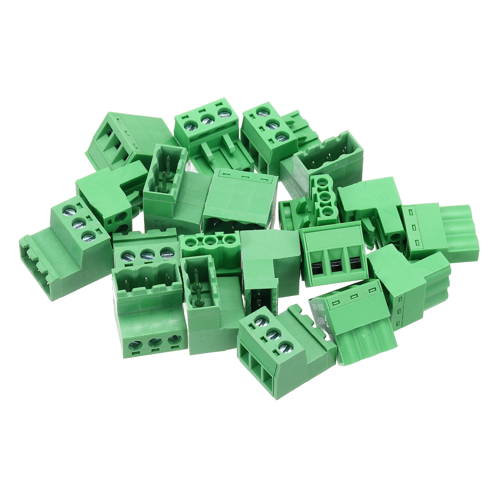 10PCS 3-Pin PCB Mount Screw Terminal Block Connector 5.08mm/0.2inch Pitch - Walmart.com