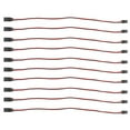 10PCS 3 Pin Servo Extension Cable Model Car Servo Driver Connection Line Brass Inner Core 300mm ...