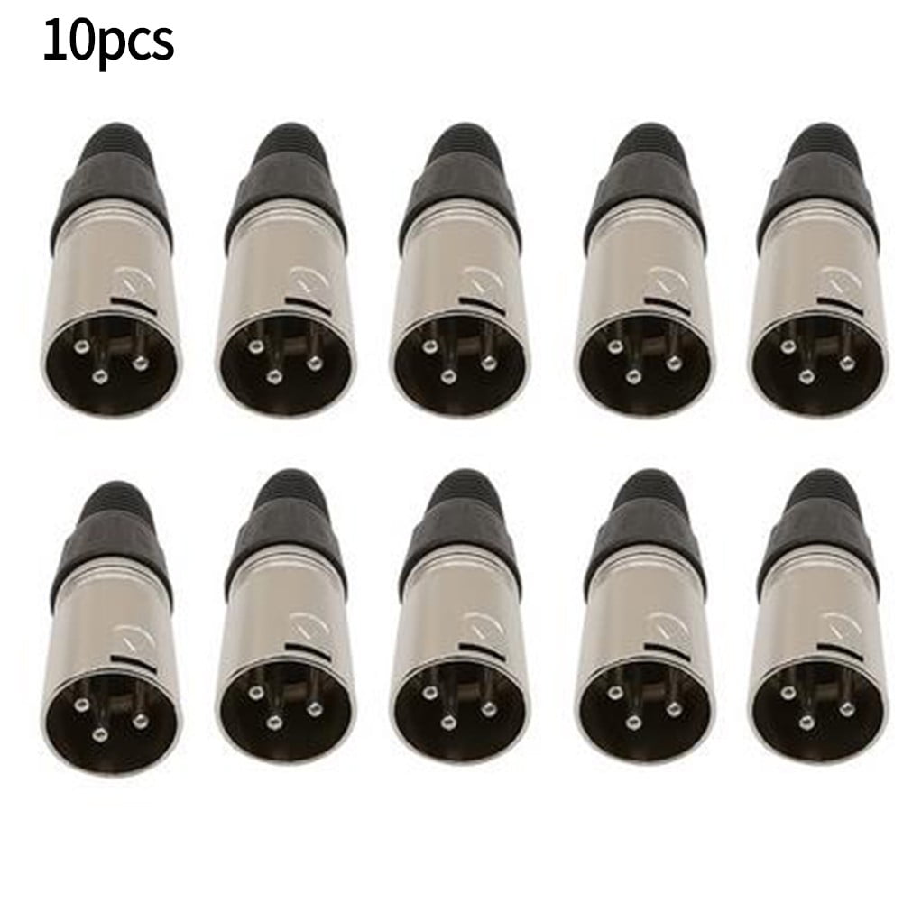 10PCS 3 Pin Xlr Female Male Microphone Audio Cable Connector Kit Plug ...