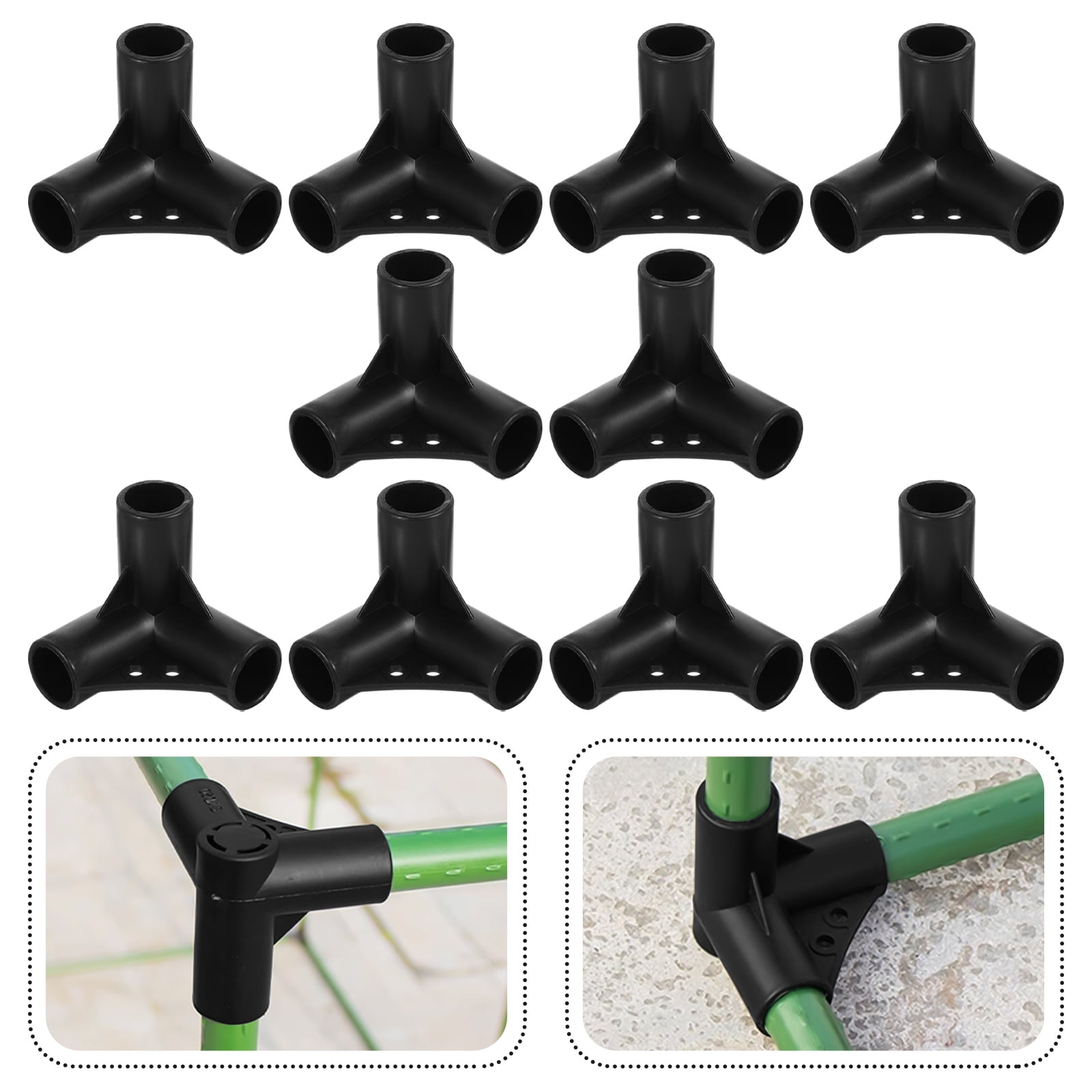 10PCS 3 Way Fitting Elbow Connector Three- Way Corner Connectors for ...
