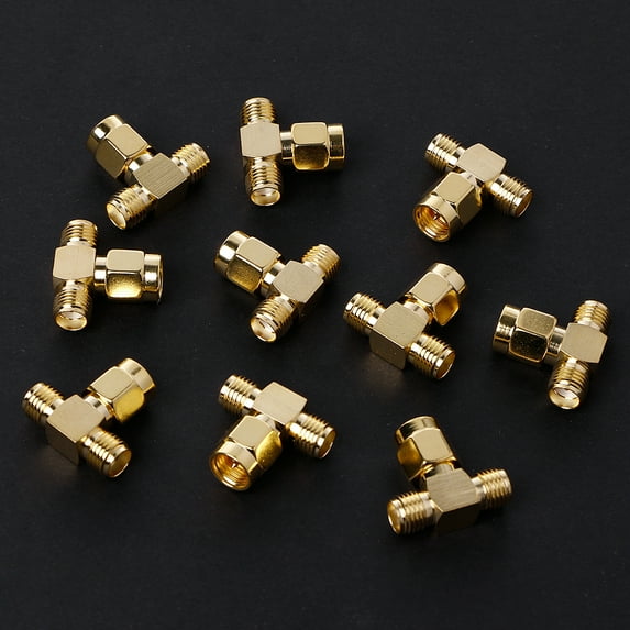 10PCS 3 Way Splitter SMA Male to Two SMA Female Triple for T RF Adapter ...