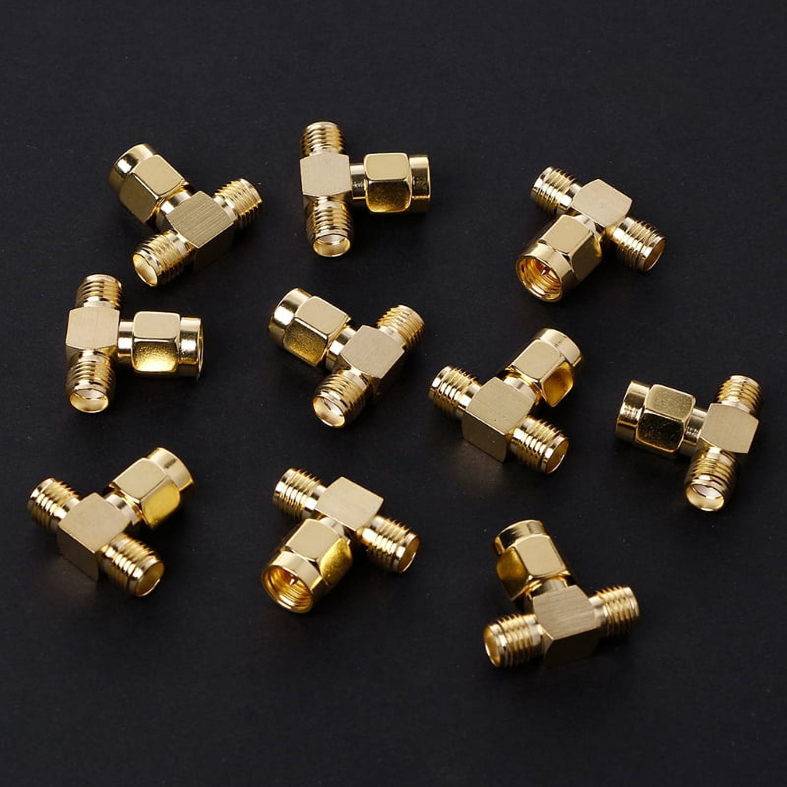 10PCS 3 Way Splitter SMA Male to Two SMA Female Triple for T RF Adapter ...