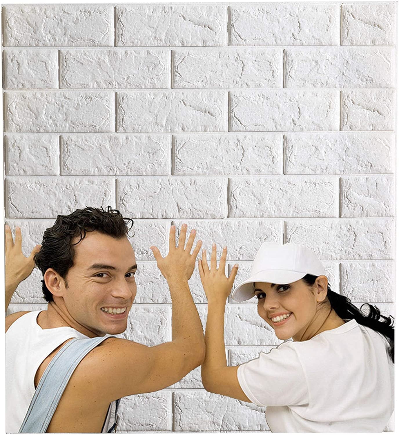 10PCS 3D Brick Wall Stickers,Free DIY,Self-Adhesive Wallpaper,Removable ...