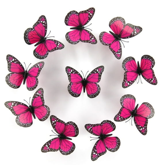 10PCS 3D Wall Stickers Art Decoration Realistic Butterflies for Home ...