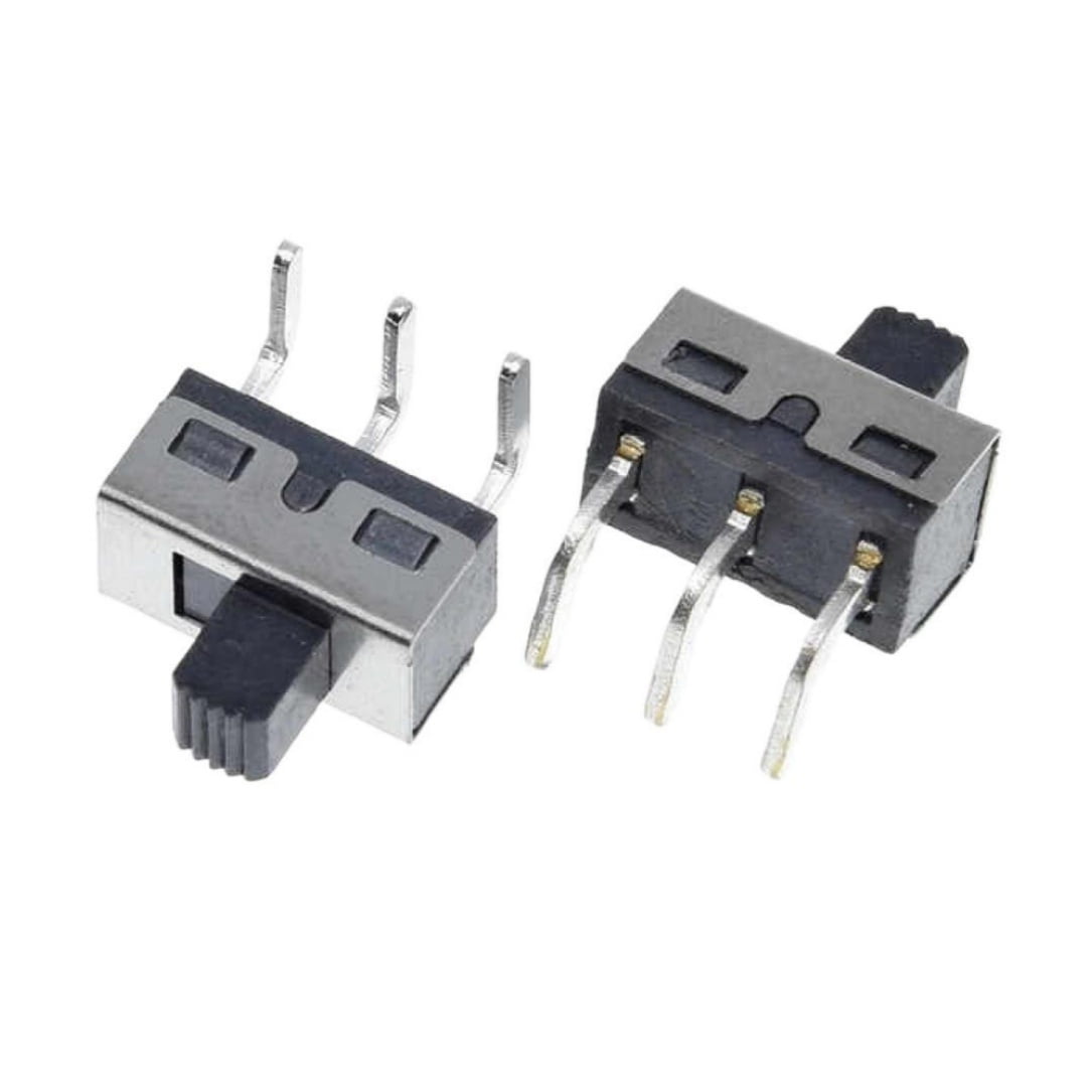 10PCS 3Pin Toggle Switches Straight/Bend Feet Handle High 5mm 1P2T ...