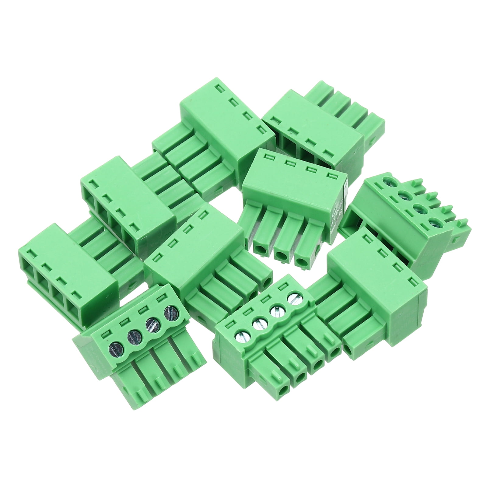 10PCS 4-Pin PCB Mount Screw Terminal Block Connectors 3.81mm/0.15inch Pitch - Walmart.com