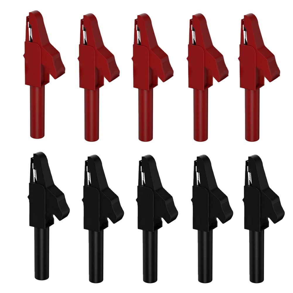 10PCS 4MM Insulation Clips Metal Clamp for Wires Banana Connector J ...