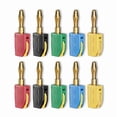 10PCS 4mm Banana Plug High Current Quick Connect Gold-Plated Banana ...