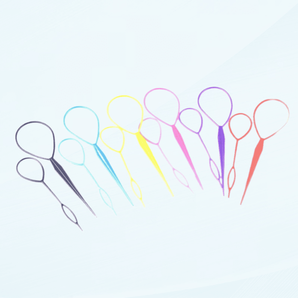 10PCS(5 Set) Plastic Magic Pull Hair Pin Ponytail Maker Styling Tool ...