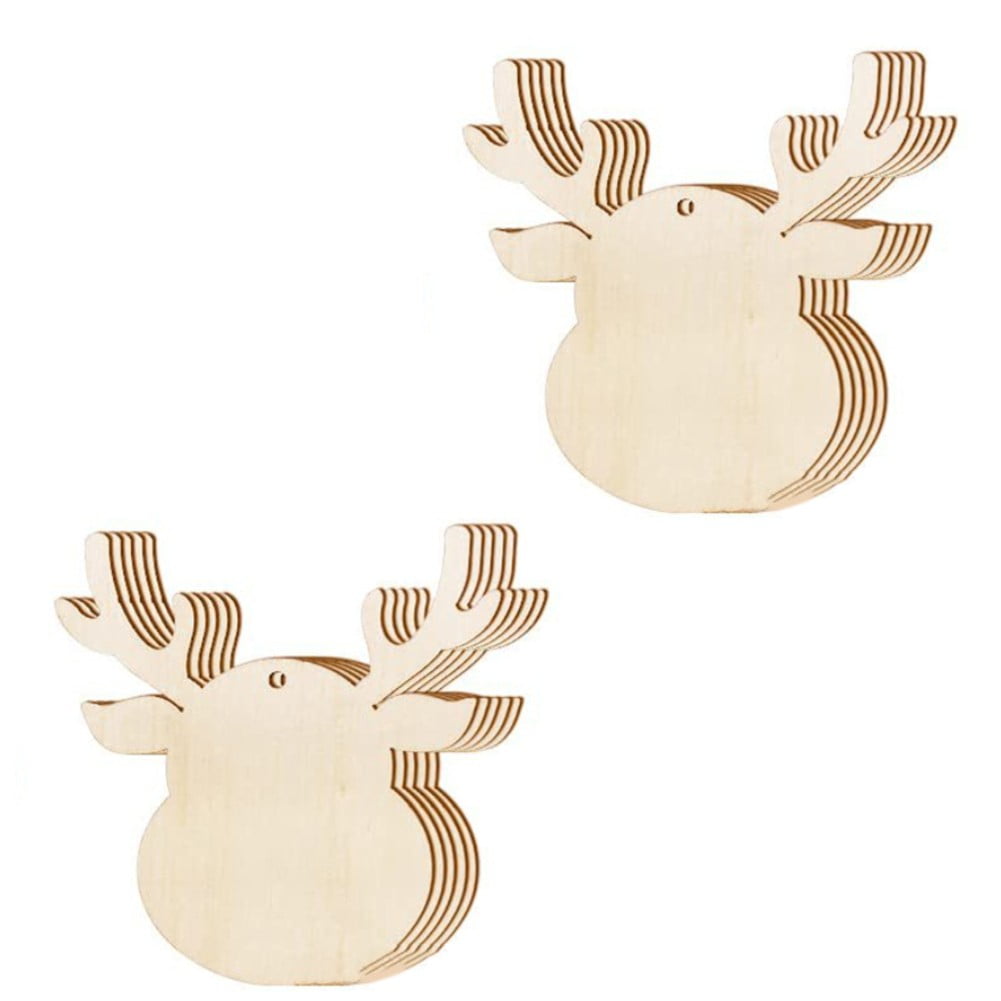 10PCS/50PCS Christmas Pendant Christmas Tree Pendant Wood Chip With ...