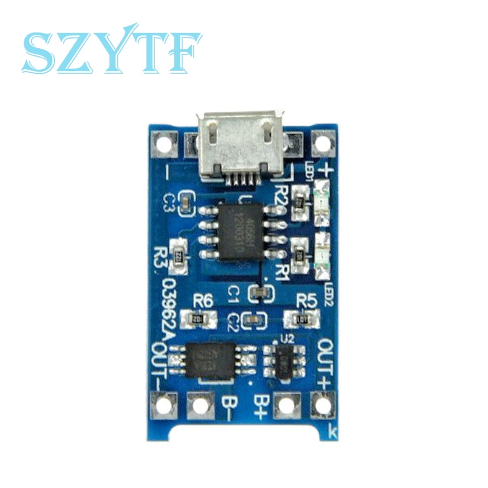 10PCS 5V 1A TP4056 Micro USB Type-C Mini USB Lithium Battery Charging Module with Dual Charging ...