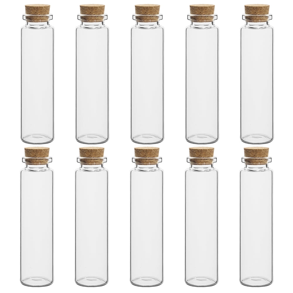 10PCS 5ml-20ml Small Glass Bottles with Cork Stoppers DIY Decoration ...