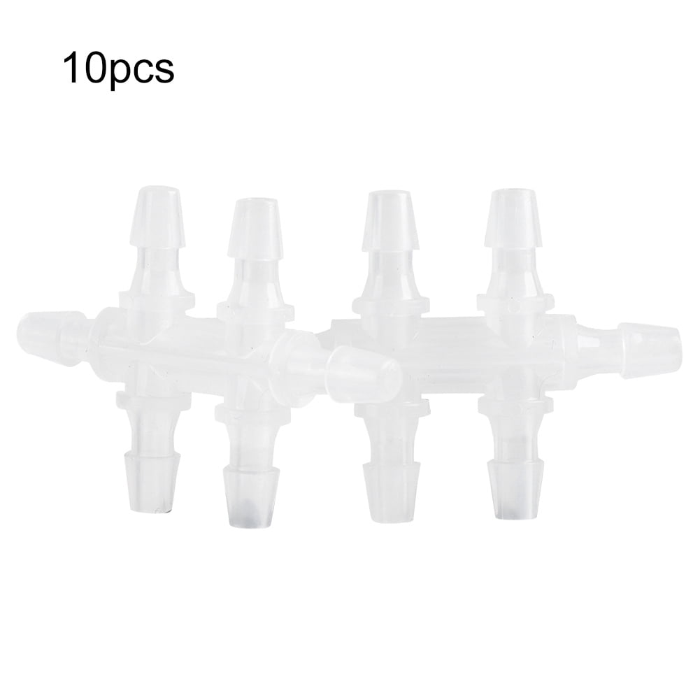 10PCS 6-Way Aquarium Water Pipe Adapter Fish Tank Joint Tube Hose ...