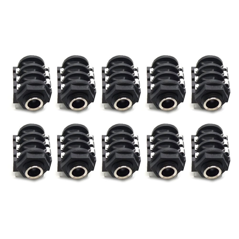 10PCS 6PIN Female Headphone Socket，6.35mm Microphone Female Stereo ...