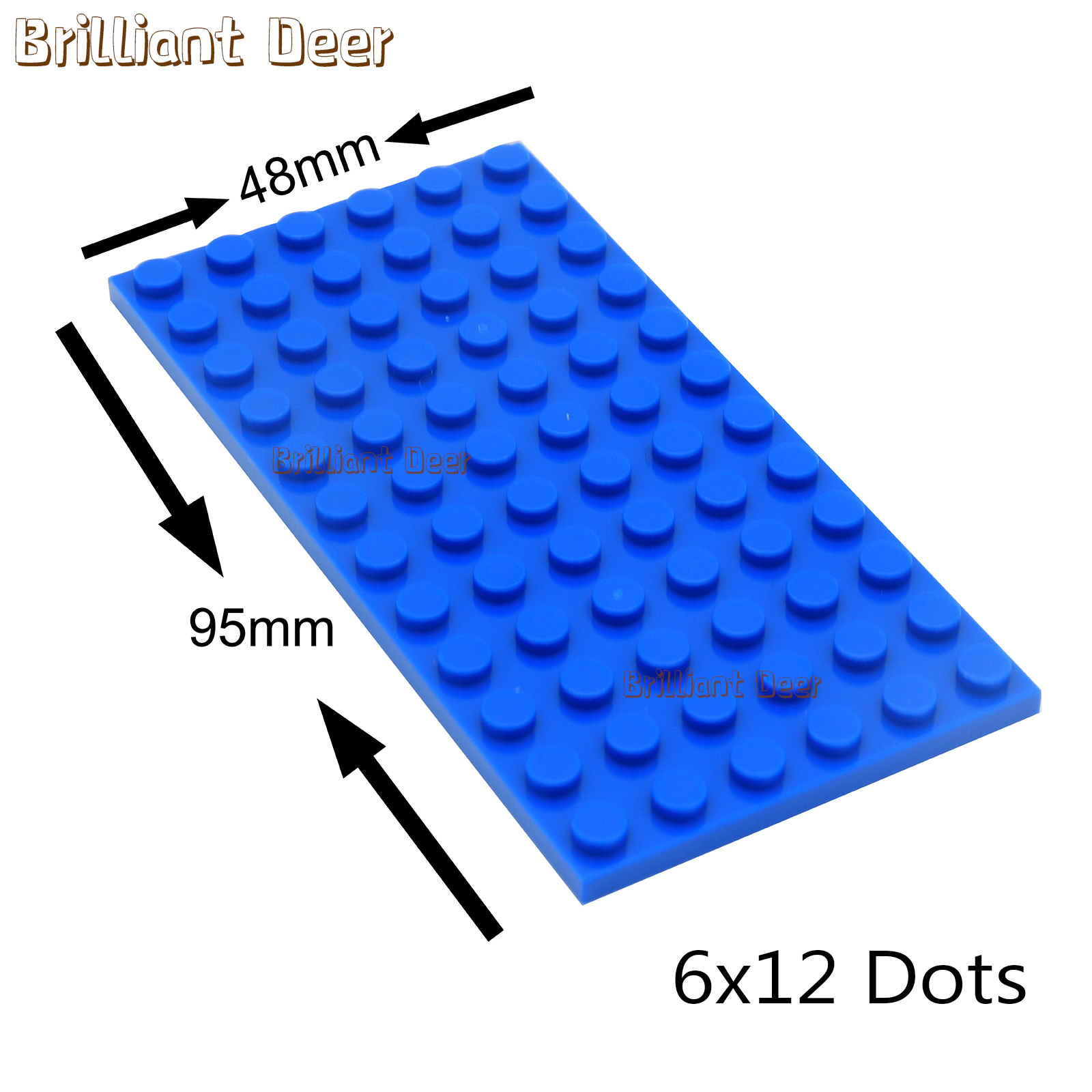 10PCS 6X12 Dots Base Plate Classic MOC DIY City Figures Building Blocks ...