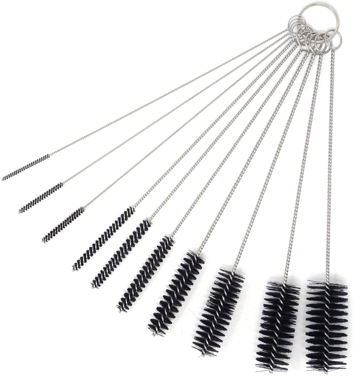 10PCS 7.87Inch Nylon Tube Brush Set Cleaning Brush Set for Test Tube ...