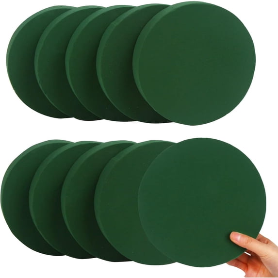 10PCS 8" Large Round Floral Foam Bricks,Wet Green Foam Blocks for ...