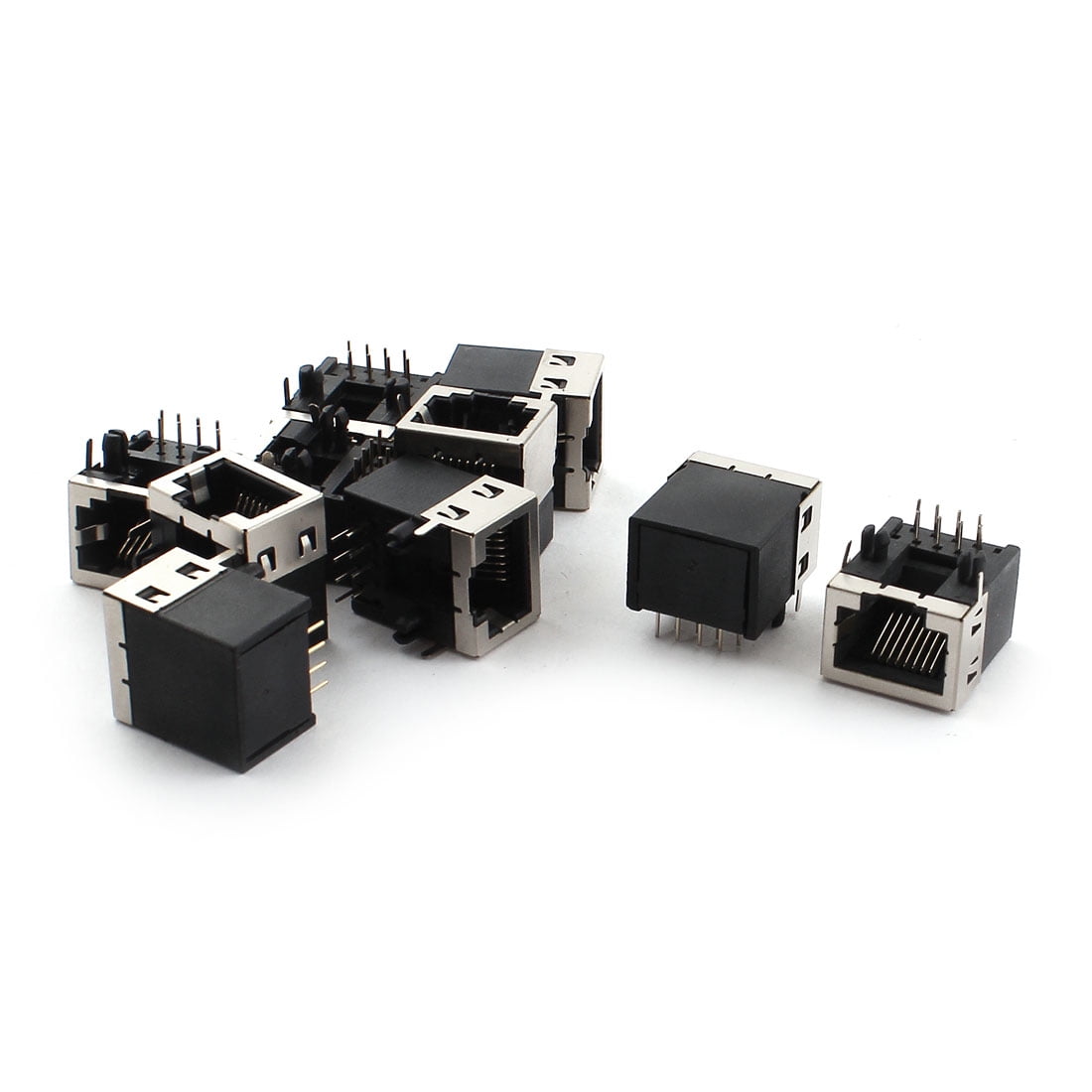10PCS 8 Position RJ45 8P8C PCB Mount Jack Socket Port 18mm for LAN ...