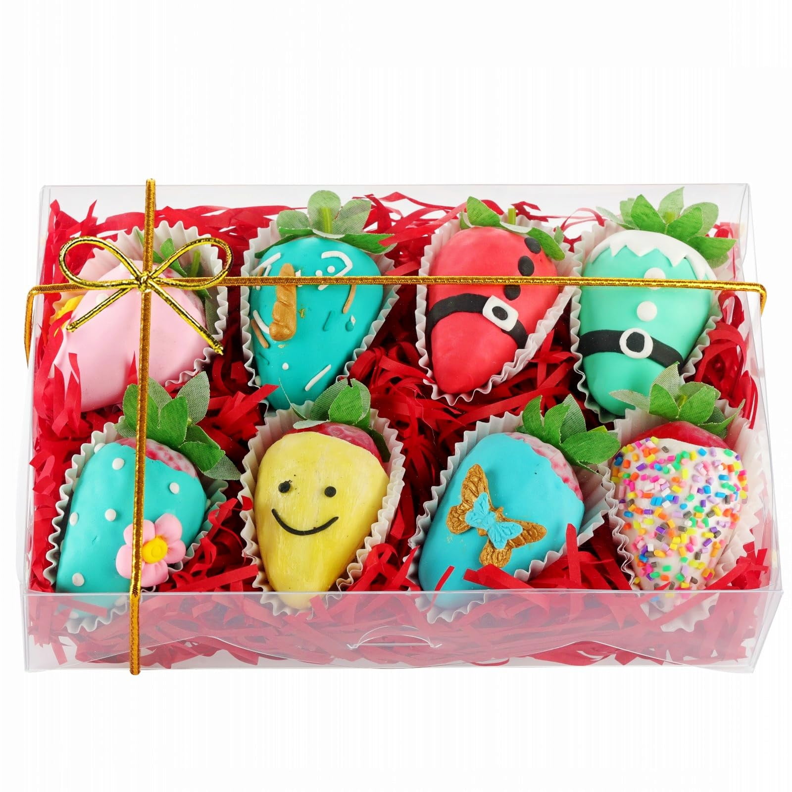 10PCS 8x5x2 Inch Clear Cookie Boxes Chocolate Covered Strawberry Boxes ...