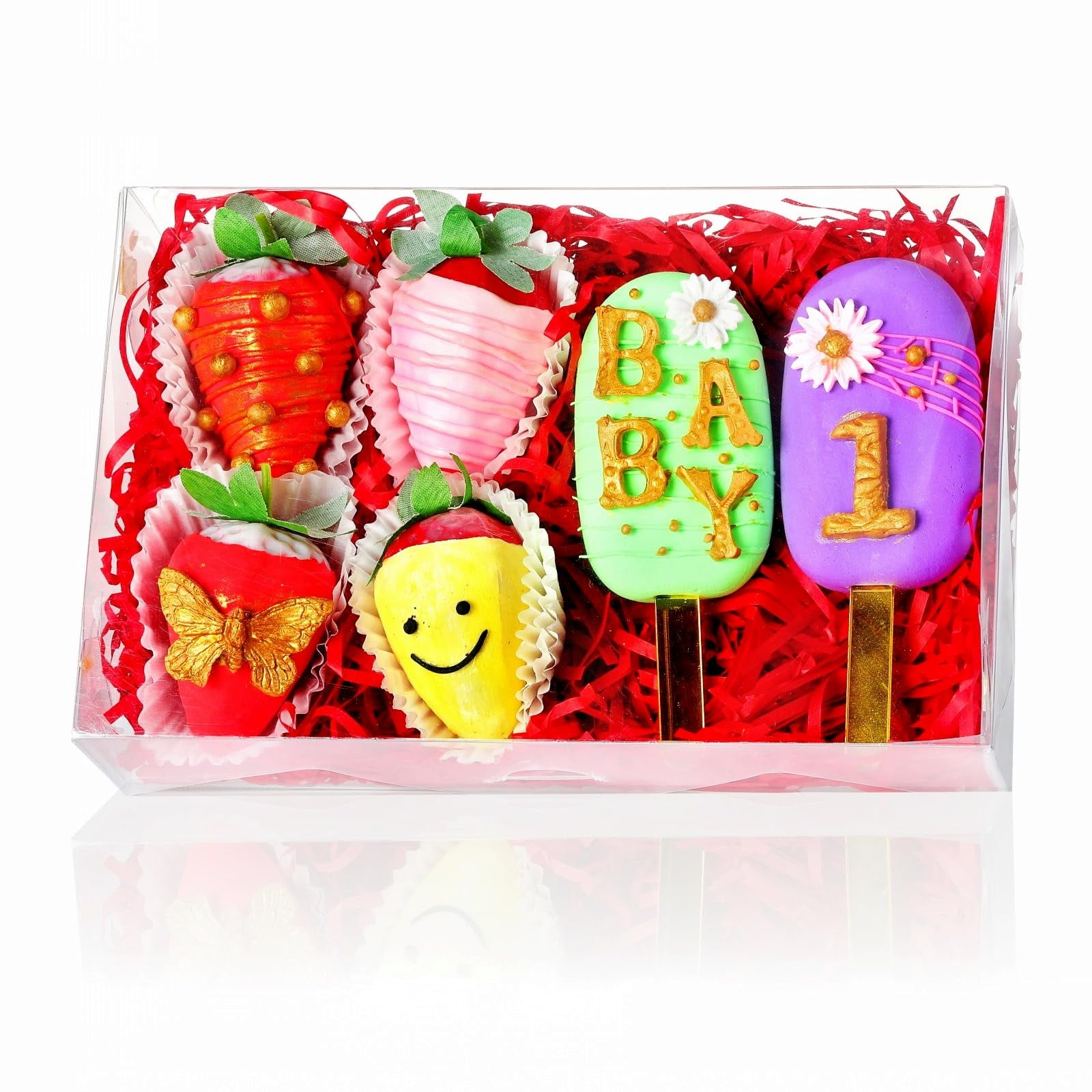 10PCS 8x5x2 Inch Clear Cookie Boxes Chocolate Covered Strawberry Boxes ...