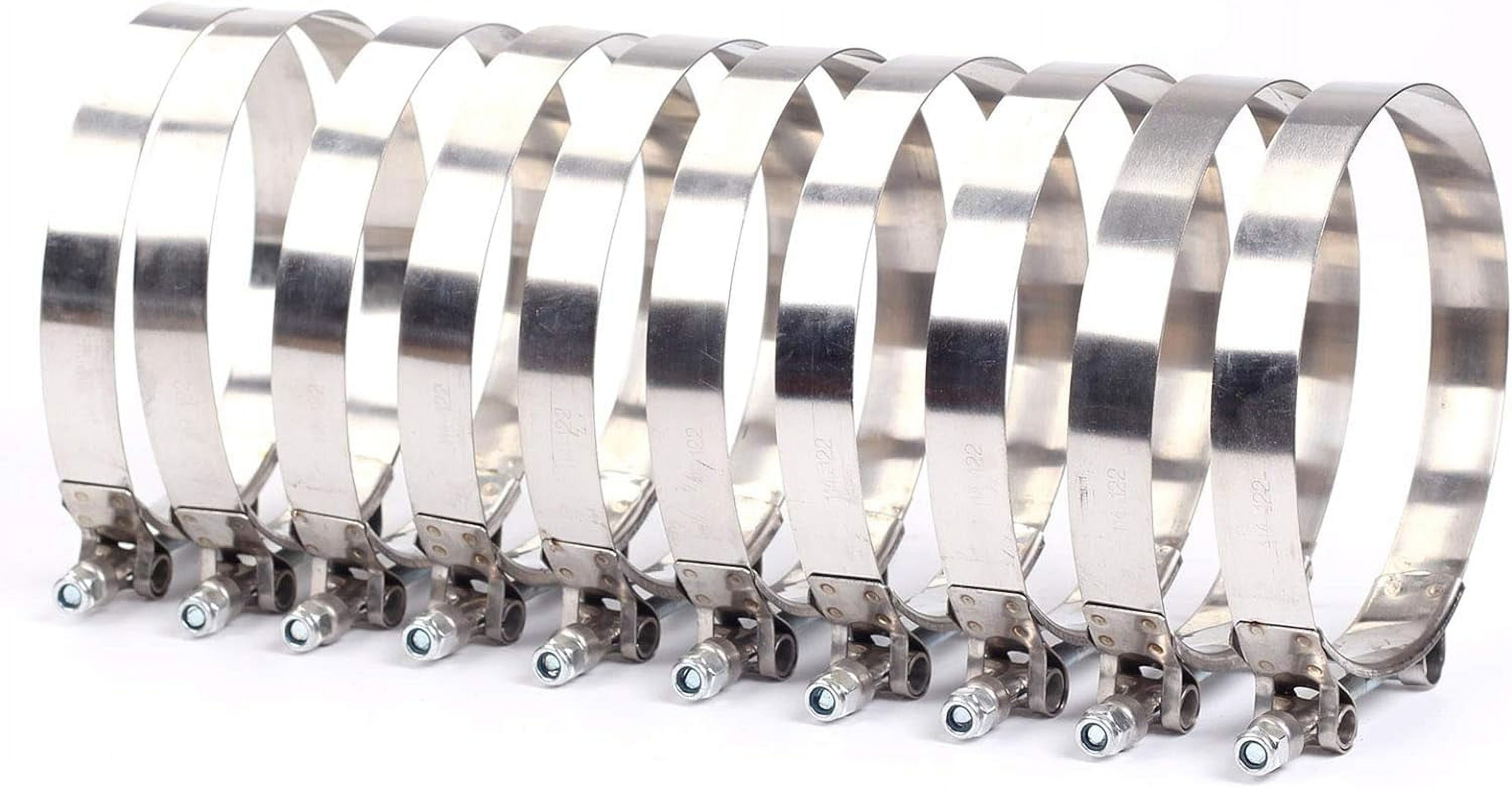 10PCS 95mm - 103mm Stainless Steel T-Bolt Clamps Turbo Intake ...