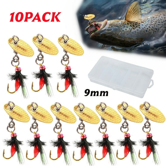 10PCS 9mm Fly Fishing Lures Fly Fishing Flies Wet Fishing Flies Fishing ...